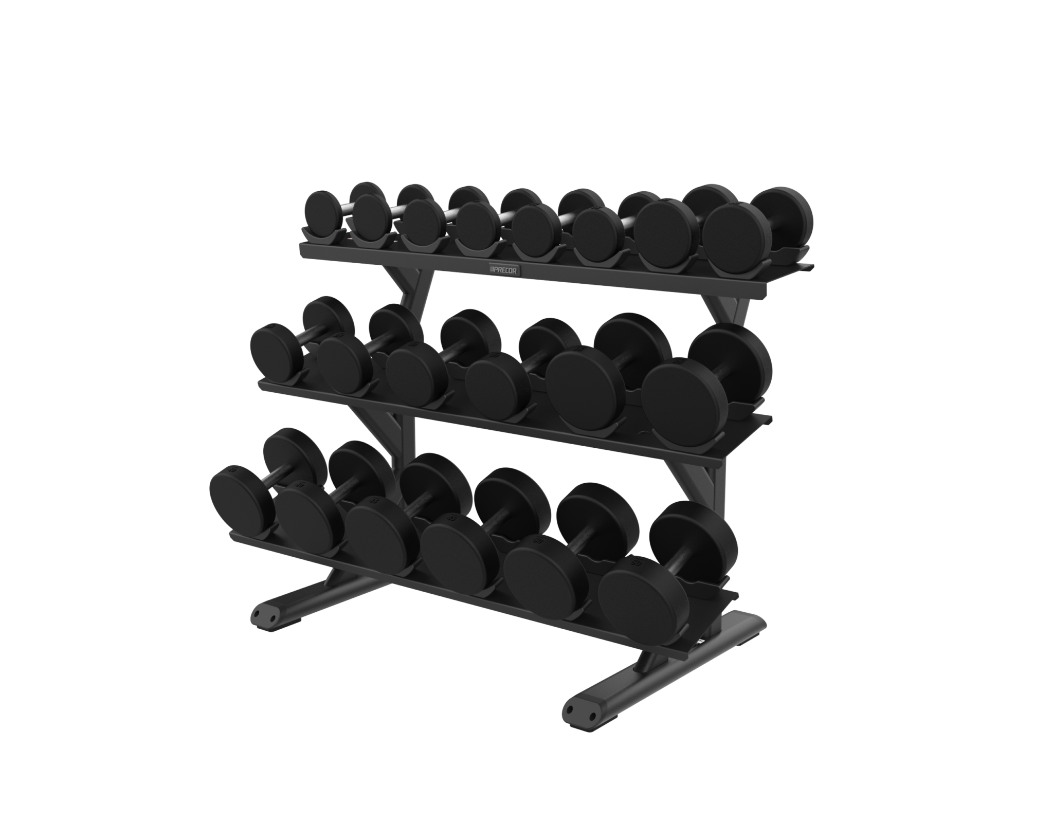 3 Tier 10 Pair Saddle Dumbell Rack VITALITY | Techno Sport Tunisie